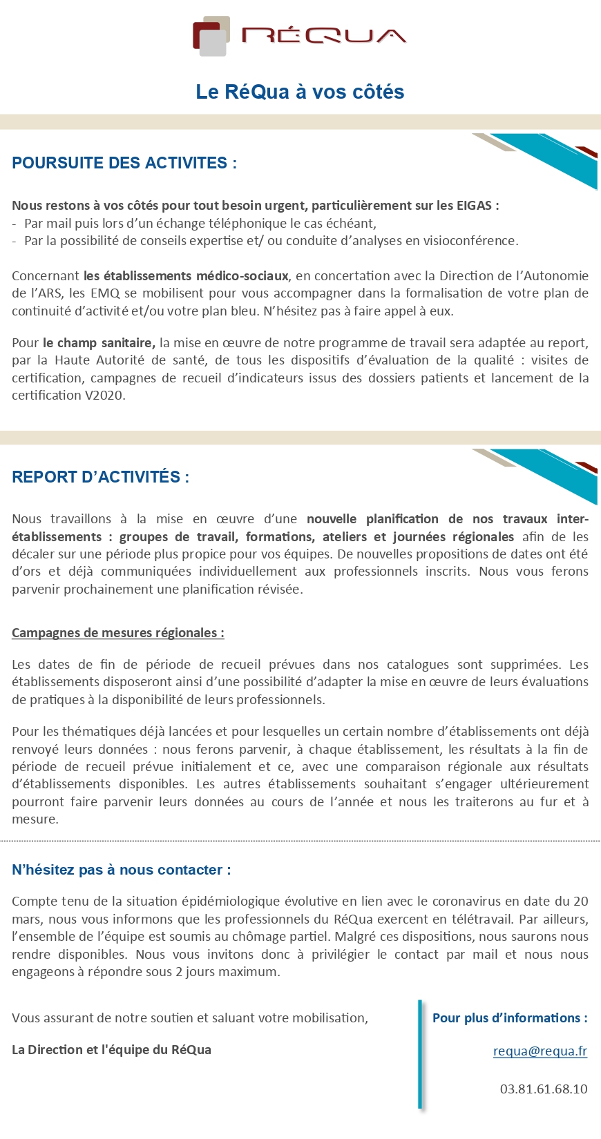 Actualités - RéQua